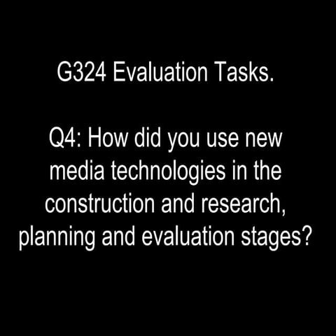 G324 evaluation tasks q4 | PPT