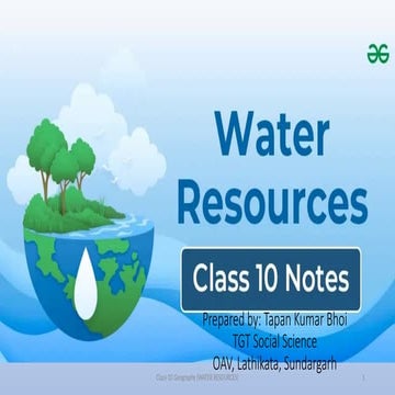 CBSE CLASS 10 GEOGRAPHY WATER RESOURCES.pptx