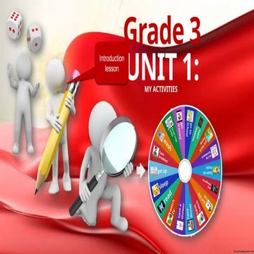 Grade 3 Unit 1: Introduction to Self-Introduction and Daily Activities ...