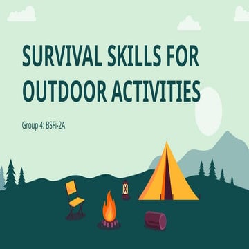 A presentation on survival skills | PPTX