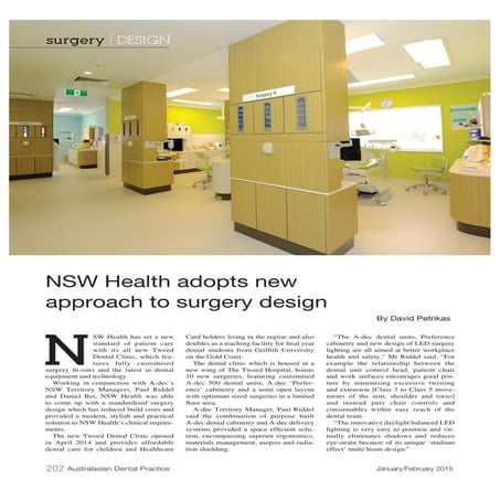 NSW Health adopts new approach to surgery design | PDF
