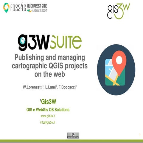 G3W-SUITE: publishing and managing cartographic QGIS projects on the web | PDF