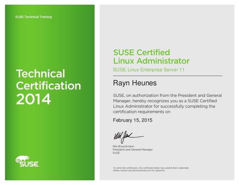 Suse certified linux administrator