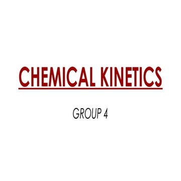Chemical kinetics | PPT