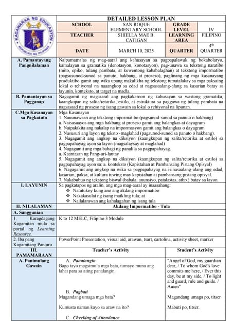 LE_FILIPINO 7 matatag curriculum/ deped1 | PPT
