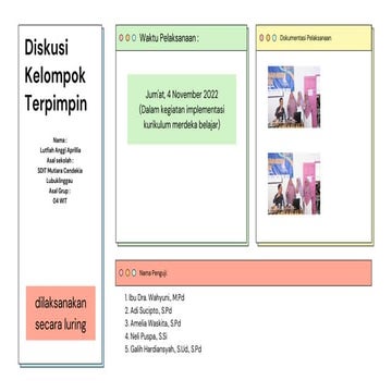 Diskusi kelompok terpimpin (DKT) Wardah inspiring teacher | PDF