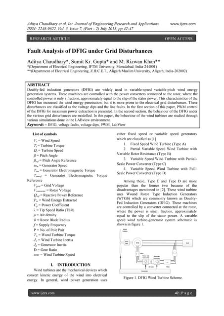 Doubly Fed Induction Generator Based Wind Turbine Modelling And Simulation Using Matlabsimulink