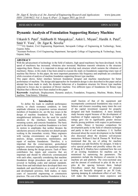Dynamic analysis and structural design of turbine generator foundations(1) | PDF