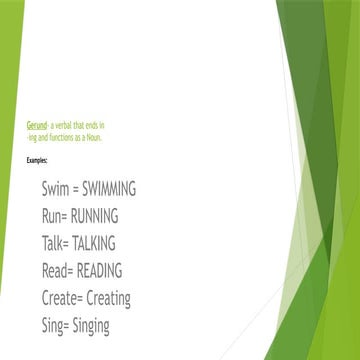 Grade 5 English Topic. Present Participle of the Verb. | PPTX