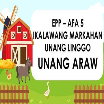 G5_EPP_Q2_WEEK1.pptx ANG KAHULUGAN NG ANIMAL PRODUCTION AT MGA SANGAY NITO | PPTX