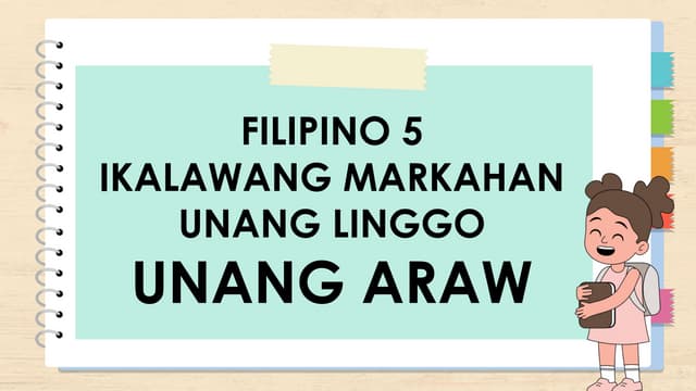 ANG ALAMAT NG UNGGOY hango sa kwentong pambata.pptx