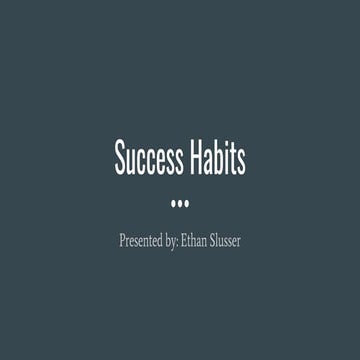Success Habits | PPT