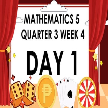 probability powerpoint grade 5 quarter 3 week 4 | PPTX