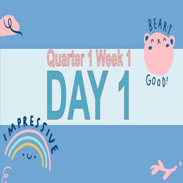 Grade 5 Quarter 1 Week 1 English Lesson Elementary | PPTX