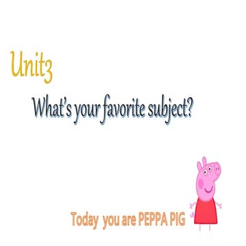 wonderworld 5 unit 4 subjects teaching.. | PPTX