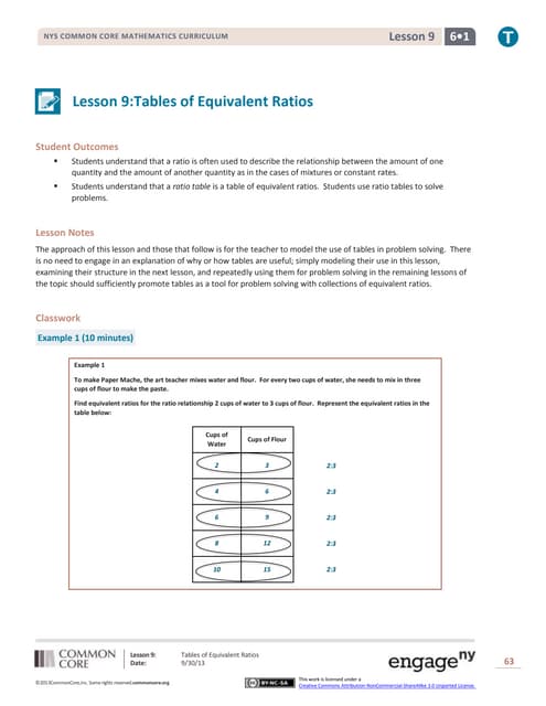 Ratio and Proportion Lesson Plan for Grade 5 | DOCX