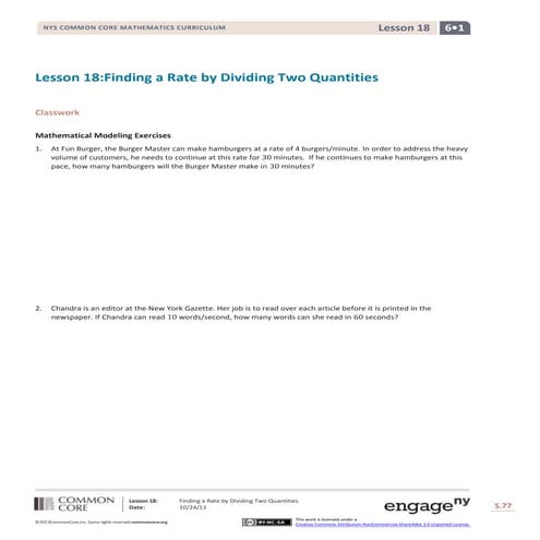 G6 m1-c-lesson 18-s | DOCX | Education