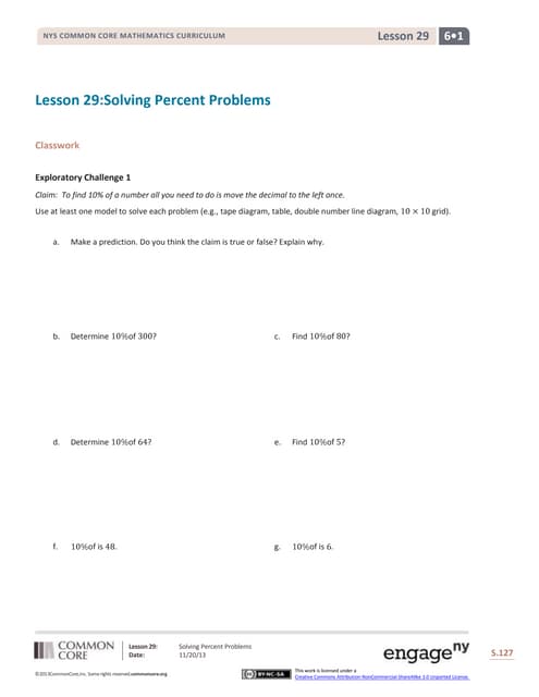 Module 1 lesson 29 solving percent problems | PDF | Coupons and ...