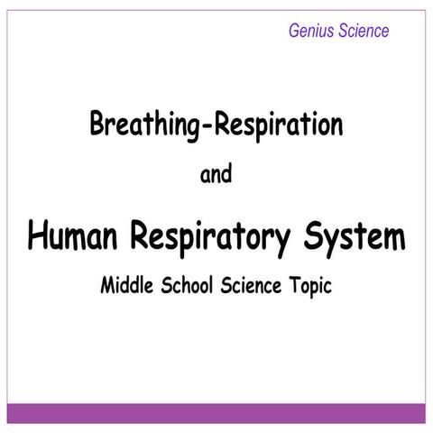 Breathing, Respiration and Human Respiratory System | PPTX