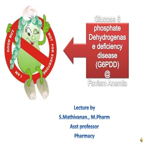 Glucose 6 phosphate dehydrgenase deficiency syndrome | PPT