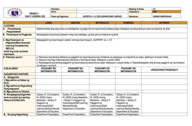 ESP 6 Q2 WEEK 8A.popwerpoint for esp grade 6 | PPTX