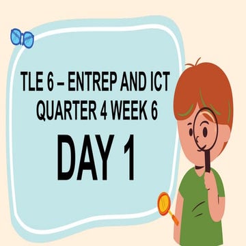 Grade 6 Quarter 4week 6 Technology And Livelihood Education