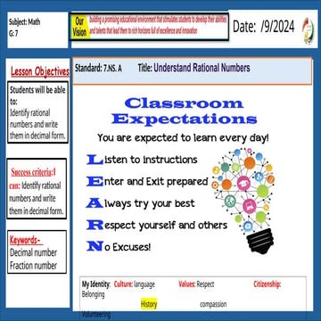understand rational numbers for grade 7 irrational numnbers | PPTX