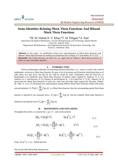 Some Identities Relating Mock Theta Functions And Hikami Mock Theta
