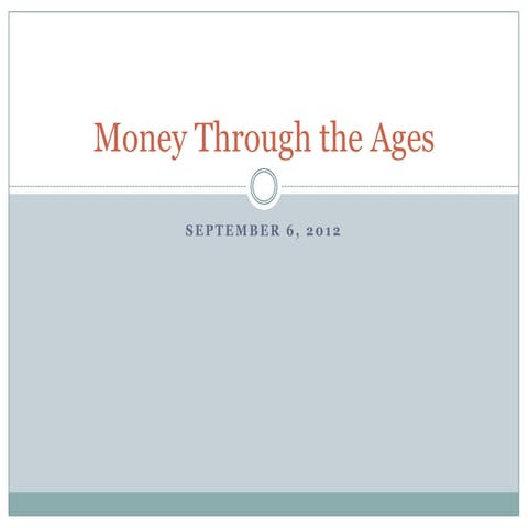 The History of Money | PPT
