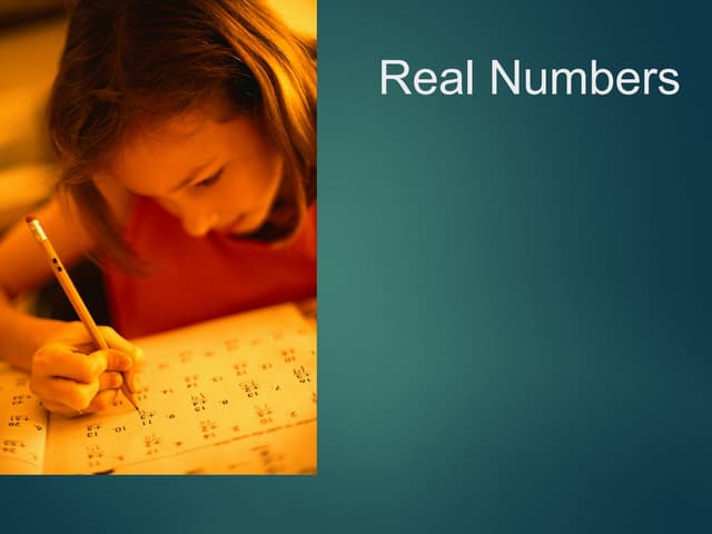 Ppt on real numbers | PPTX