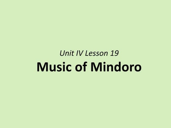 Musical instrument in mindoro palawan and visayas | DOCX | Music ...