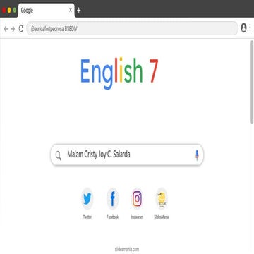 Grade 7, quarter 4 week 3 topic. English | PPTX