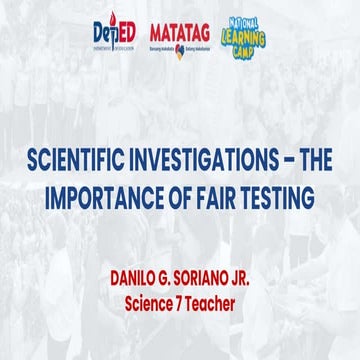 Presentation6 layout SCIENTIFIC INVESTIGATIONS – THE IMPORTANCE OF FAIR ...