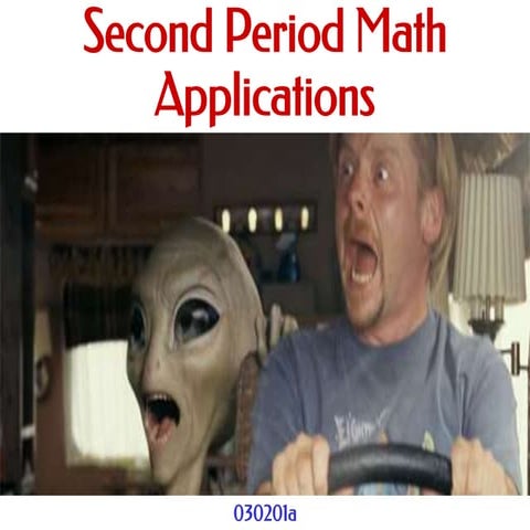 Second Period Math Applications | PPT