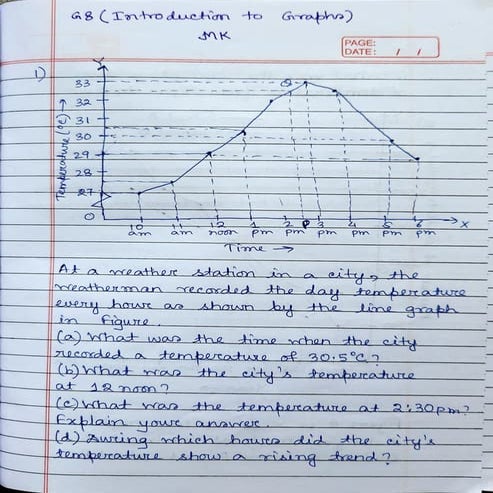 CBSE Grade 8 Mathematics Introduction to Graphs Worksheet (MK) | PDF