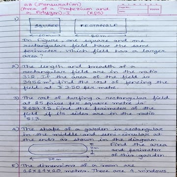 CBSE Grade 8 Mensuration (Area of a Trapezium and a Polygon) - I (RDS ...