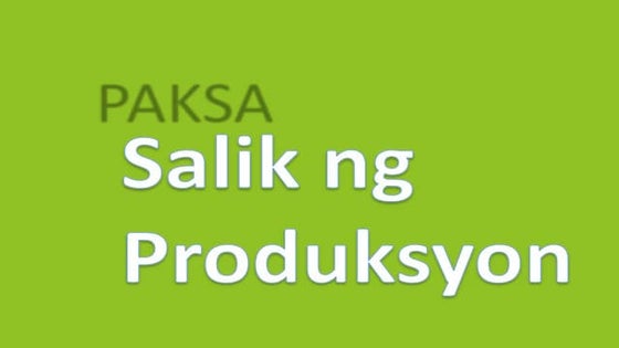 MELC_Aralin 4_Konsepto at Salik ng Produksyon | PDF