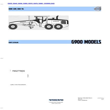Volvo G930, G940, G946, G960, G970, G976, G990 Operator | PDF