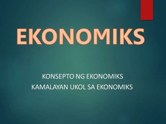 Ekonomics for Grade 9 Students | PPTX
