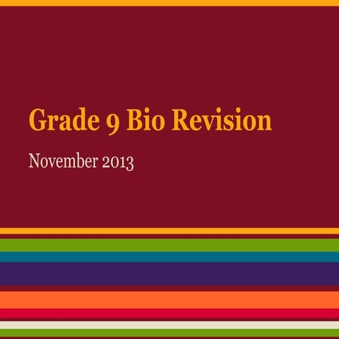 Grade 9 biology test revision | PDF