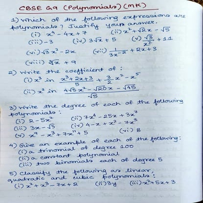 Grade 9 - ICSE - Algebra Expansion - Worksheet (MLA) | PDF