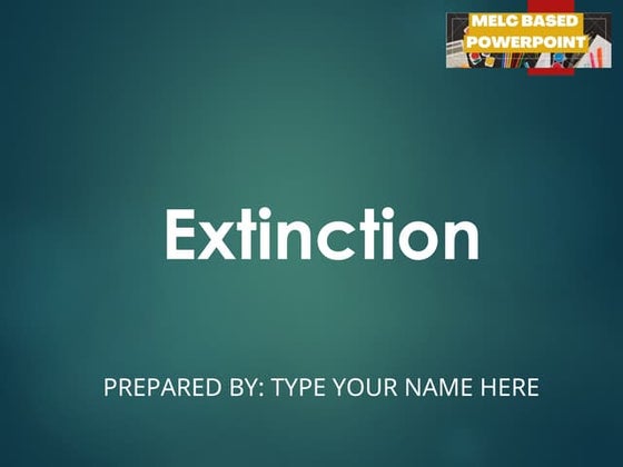 Science Grade 9 species extinction lesson | PPTX