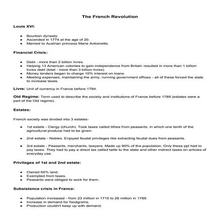 Slides on The French revolution | PPTX