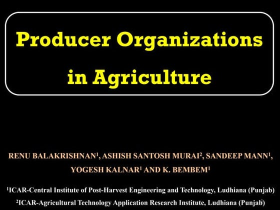 Farmer producer organization (fpo) | PPT