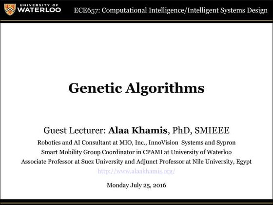 MACHINE LEARNING - GENETIC ALGORITHM | PPT MACHINE LEARNING - GENETIC ALGORITHM | PPT