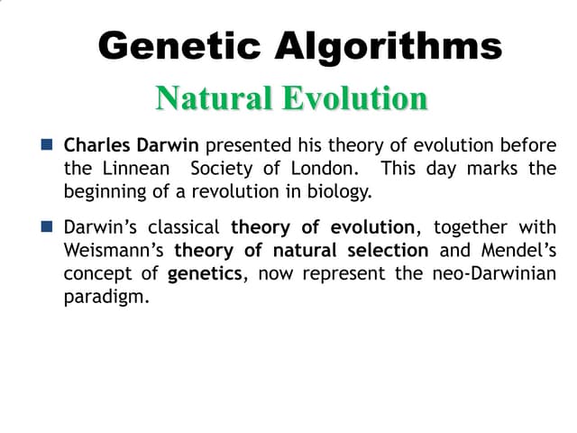 Generic Optimization Techniques Lecture Slides Ppt