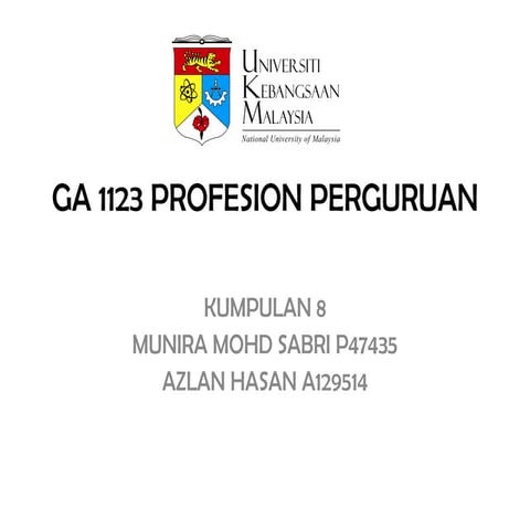 Ga 1123 Profesion Perguruan | PPT