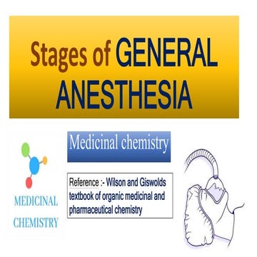 stages of general anesthesia | PPTX