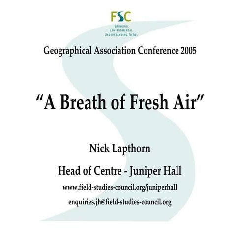 A Breath of fresh Air | PPT