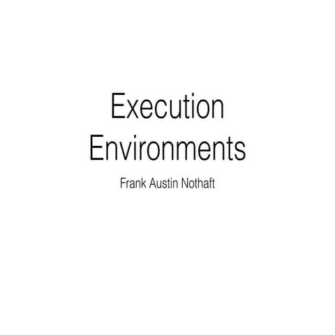 Execution Environments | PDF